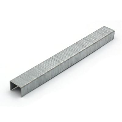 China 21 Gauge Fine Crown Pneumatic Staple 8006 12.8mm Crown Steel U Type Nail for sale