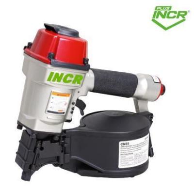 China 15 Degree Flat Wire Welded Coil Nailer 55mm for Pallet and Crate Assembly 75-120psi for sale