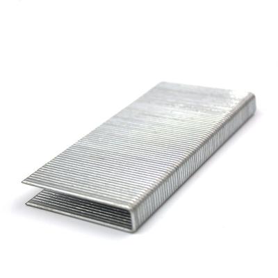 China 16 Gauge 7/16 Crown Pneumatic Staple N32 1-1/4 Inch Steel U-Type Nail for Industrial Use for sale