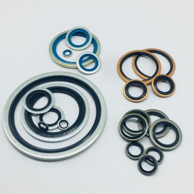 China metal rubber bonded washer compact washer seal of screw thread for sale