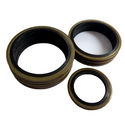 China NBR material Bonded seal with iron steel ring rubber metal Bonded Seal for sale