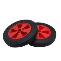 China 8 10 12 13 14 15 16 inch PU Foam Flat Free Wheelbarrow Wheel and Tires for Wagon Cart Lawn Mower Hand Trucks for sale