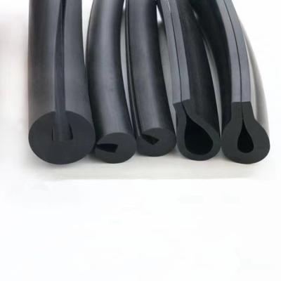 China Customize all kinds of rubber strip emergency door vertical rubber strip card slot rubber strip door D-type sound insulation for sale