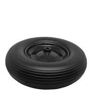 China 10 12 13 14 15 16 inch PU Foam Flat Free Wheelbarrow Wheel and Tires for Wagon Cart Lawn Mower Hand Trucks for sale