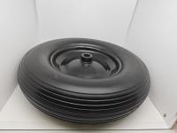 China large carrying pu foamed flat free wheel for wheel barrow ribbed tread NEVER NO PUMPING for sale