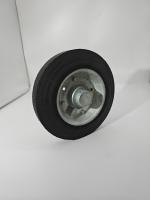 China 6*2 rubber power wheel solid wheel with metal rim for trolley and small machine for sale