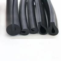 China OEM ODM Custom Various sizes EPDM Rubber Black Moulding Extrusion P shapes dam  seals strips for sale