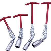 China T-type Car Universal Dual Use Spark Plug Wrench Kit 14mm 16mm 21mm Torsion Remover Installer Joint Spark Plug Socket Tool for sale