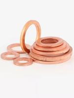 China Wholesale DIN125 DIN433 round copper flat washer m4 m5 m6 10mm m14 large brass flat washers for sale