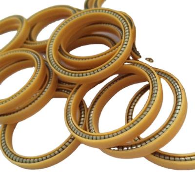 China Chinese manufacturer variseal PTFE Glass/Pure PTFE spring energized seal double lip seal for sale