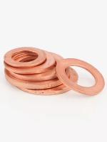 China OEM Custom Size Copper Gasket Flat Copper Sealing Copper Flat Washers for sale