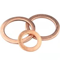 China Copper Washer Metal Crush Gasket Flat Sealing Gasket Ring Spacer 20 X 27 X 1.5mm for sale