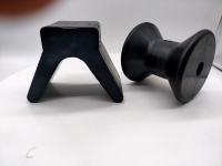 China 8'' Boat Trailer Parts Customized Trailer Axles Keel Rollers PU Material for sale