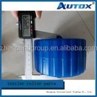 China Wobble Roller Boat Trailer Parts Blue Ribbed Roller With 30mm Bore for sale