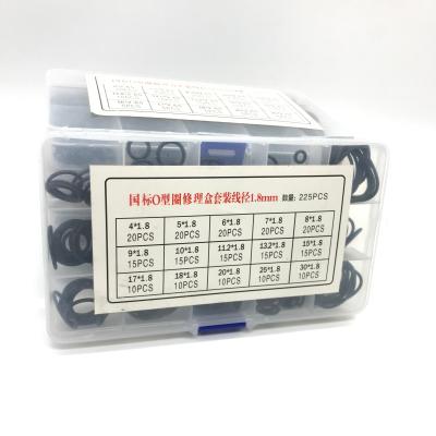 China O ring Kit NBR70 oring Box Repair seal O-Ring 30 sizes oring kit set excavator for sale