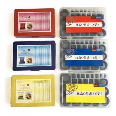 China O ring Kit NBR 70 oring searies Box Repair seal O-Ring 30 sizes oring kit set excavator for sale