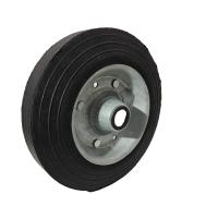 China polyurethane solid rubber wheels small flat free tires with plastic rim for wagon carts for sale