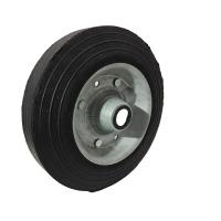 China Small solid rubber wheel 125mm for stair climbing wheels, trolley cart wheel, shopping cart wheels for sale