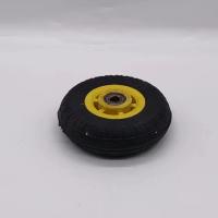 China Rubber Tire Plastic Rim Track Wheels Rubber Inflatable Hand Trolley Wheel Cart for sale