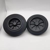 China Rubber Tire Plastic Rim Track Wheels Rubber Inflatable Hand Trolley Wheel Cart for sale