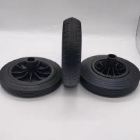 China Rubber Tire Plastic Rim Track Wheels Rubber Inflatable Hand Trolley Wheel Cart for sale