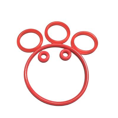 China Wholesale High Temperature Resistance Environmental Protection Red Silicone O-sealing Ring Fluorine Rubber Ring Waterproof for sale