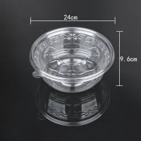 China Round Clear Cookies Pastry Disposable Plastic Food Box Desserts Salads for sale