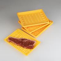 China Yellow Hengmaster Plastic Disposable Vegetable Tray For Meat Seafood for sale
