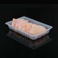 China Transparent Disposable Frozen Food Packaging Trays For Chicken Meat Beef for sale
