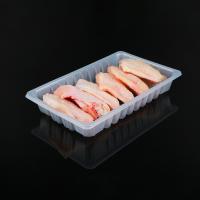 China Transparent Disposable Frozen Food Packaging Trays For Chicken Meat Beef for sale