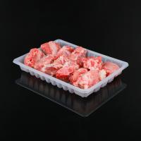 China Transparent Disposable Frozen Food Packaging Trays For Chicken Meat Beef for sale