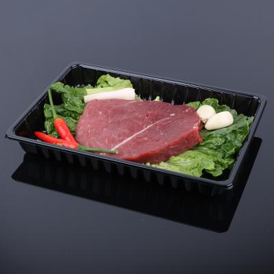China Rectangle PET Disposable Plastic Food Tray Portable for sale