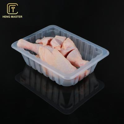China Supermarket Rectangle Roast Chicken Pork Meat Packaging Tray PP Disposable for sale