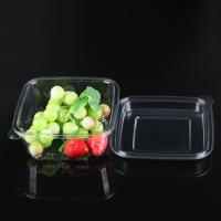 China 500ml Clear Square Plastic Pastry Contanier Cookies Cakes Packing With Lid for sale