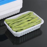 China Hengmaster Disposable PET Plastic Food Square Meat Tray White for sale