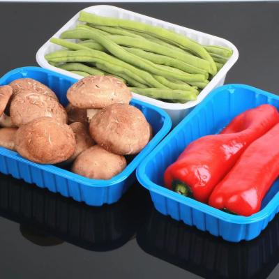 China Blue Supermarket Nacho Strawberry Diaplay Plastic Inner Tray Disposable for sale