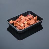 China Disposable Black PET Plastic Food and Meat Packaging Tray For Supermarket for sale