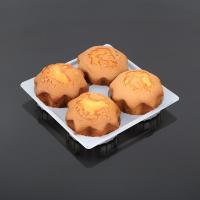 China Custom 4-cave PP Mochi chocolate tray Pastry Storage Container  Insert Trays Clear Plastic Dessert Box for sale