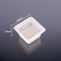 China Disposable 6.8*6.8*3.4cm Mooncake Blister Tray PP Plastic Biscuit Pastry Box for sale