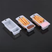 China Hengmaster Disposable Coconut Spread &Pretzels Two Caompartment Tray Chocolate Biscuit Blister Plastic Tray Packaging for sale