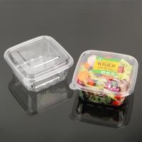 China Disposable Plastic Salad Sweetmeat Preserved Fruit Packaging With Lid for sale