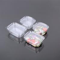 China Disposable PET RPET 5oz Plastic Sauce Container Clear Hinged Tamper Proof Containers with Lid for sale