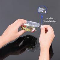 China Disposable PET RPET 4oz Plastic Sauce Container Clear Hinged Tamper Proof Containers with Lid for sale