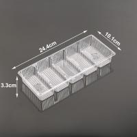 China Hengmaster Food Grage Disposable Plastic Biscuit Disposable Snack 5-com PET Tray for sale