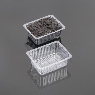 China Hengmaster Food Grage Disposable Plastic Roasted Seaweed tray Disposable PET Snack Tray for sale