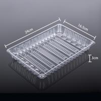 China FDA Clear Rectangle 24*16.5*3cm Plastic PET Tray for sale