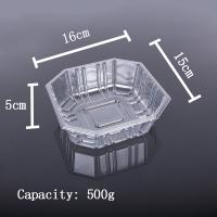 China Food Grade PET 15*16*5cm 500g Disposable Fruit Tray for sale