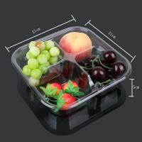 China Fruit Packaging 5cm Disposable Plastic Food Box With Divider for sale