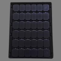 China Black PP Electronic Parts Square Blister Packaging Tray for sale