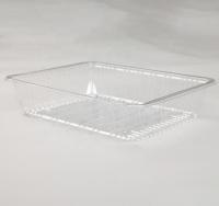 China Food Grade PET 21.5*17*6cm Vegetable Packing Tray for sale